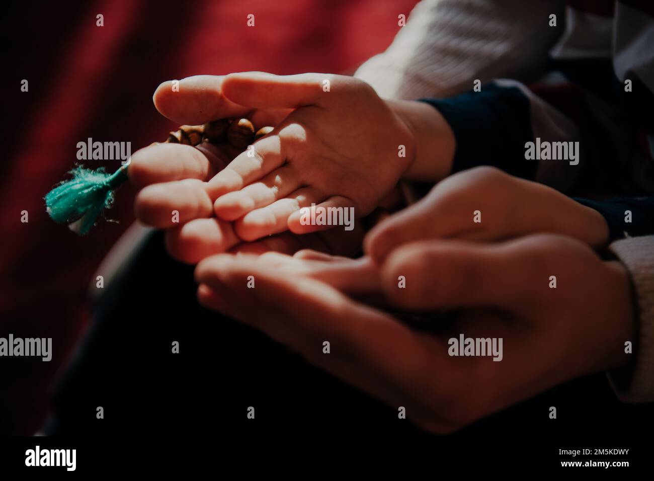 Muslim prayer father and son in mosque prayingtogether Stock Photo - Alamy