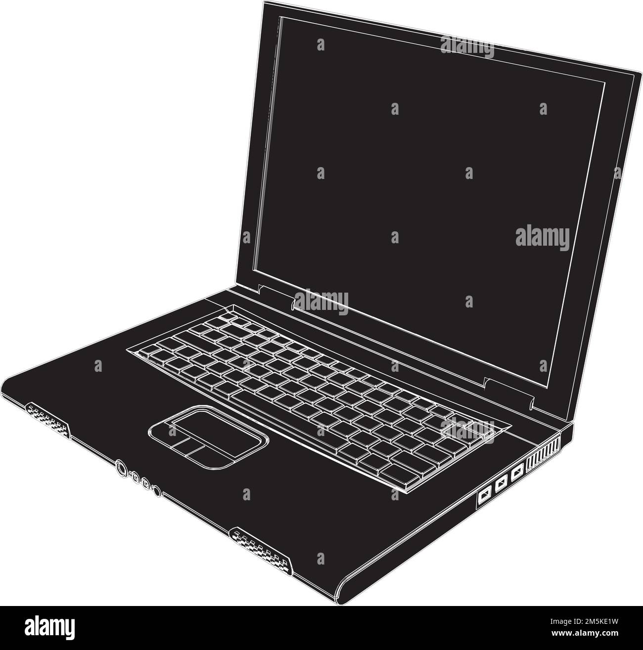 Computer Laptop Vector. Illustration On White Background. A vector ...