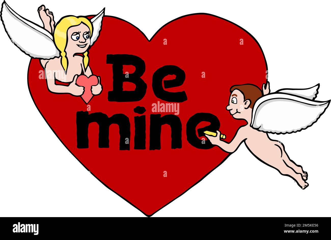 Love mine valentines day Stock Vector Images - Alamy
