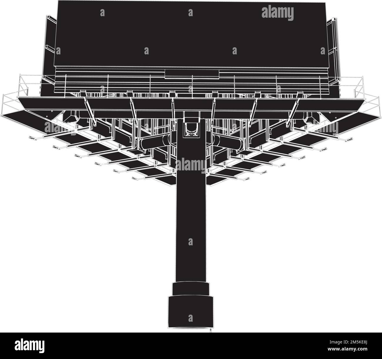 Billboard Outdoor Advertising Construction Vector. Illustration On ...