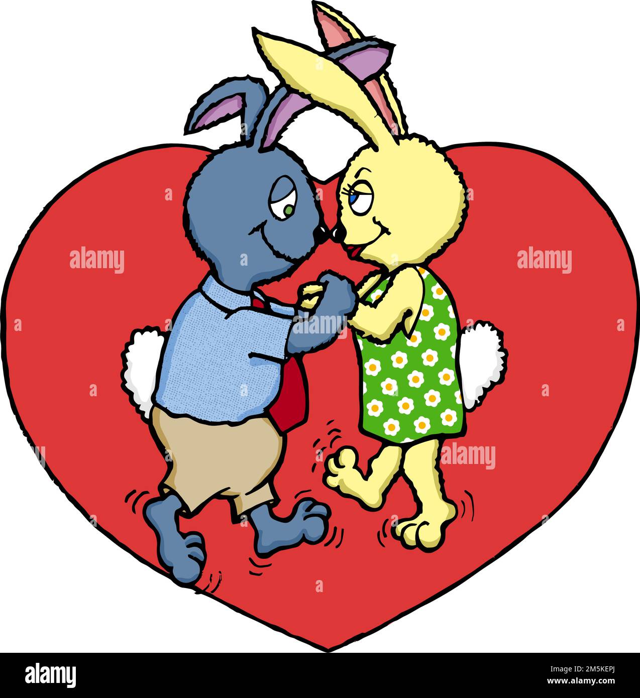 adorable bunnies dancing Stock Vector Image & Art - Alamy
