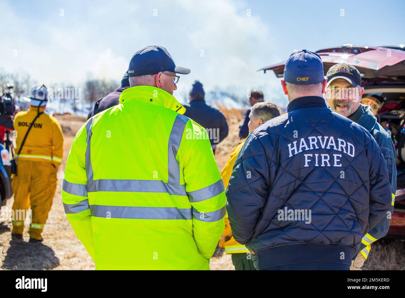 Fire Chiefs from different cities discussing the next course of action ...