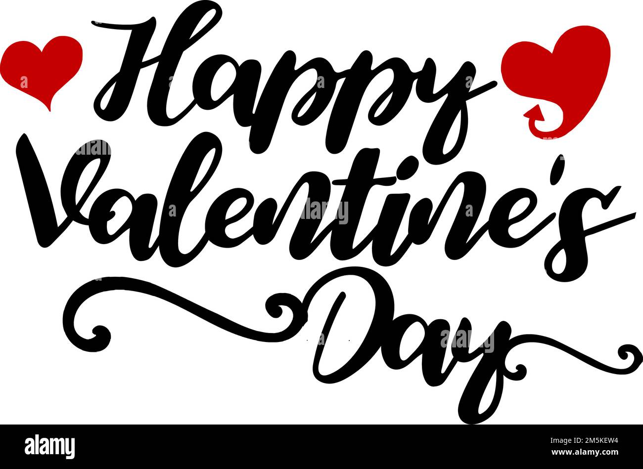 happy valentines day with hearts Stock Vector Image & Art - Alamy
