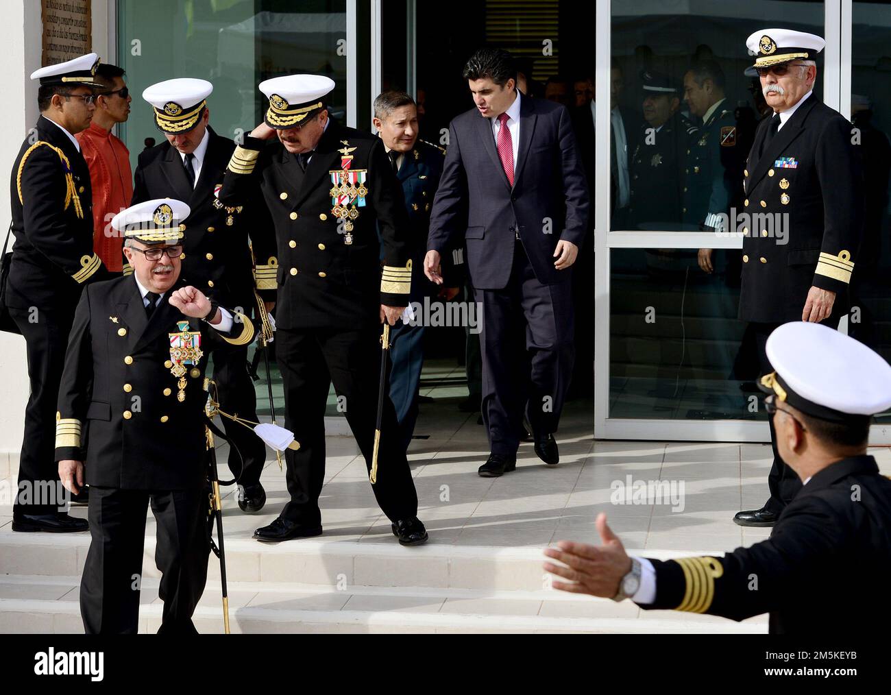 Military ceremony in the fourth naval region of the Mexican Navy in ...