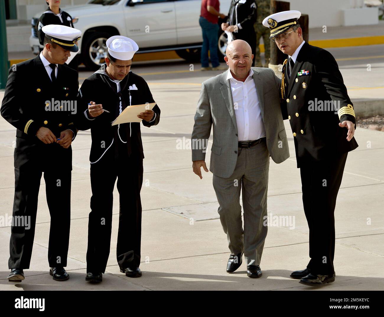 Military ceremony in the fourth naval region of the Mexican Navy in ...