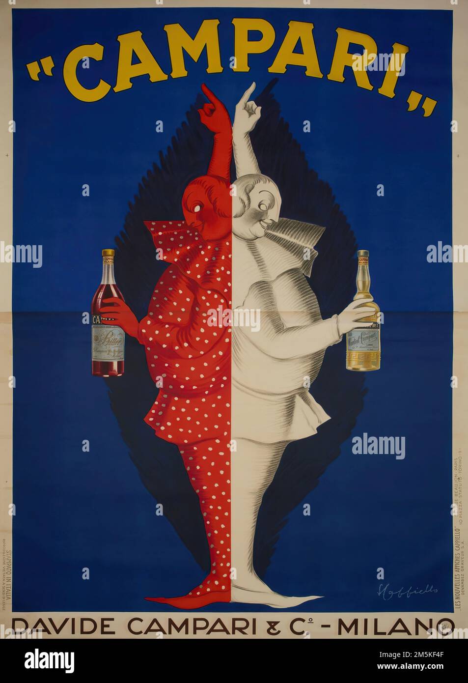 Vintage alcohol poster Camparí by Leonetto Cappiello, 1921 Stock Photo ...