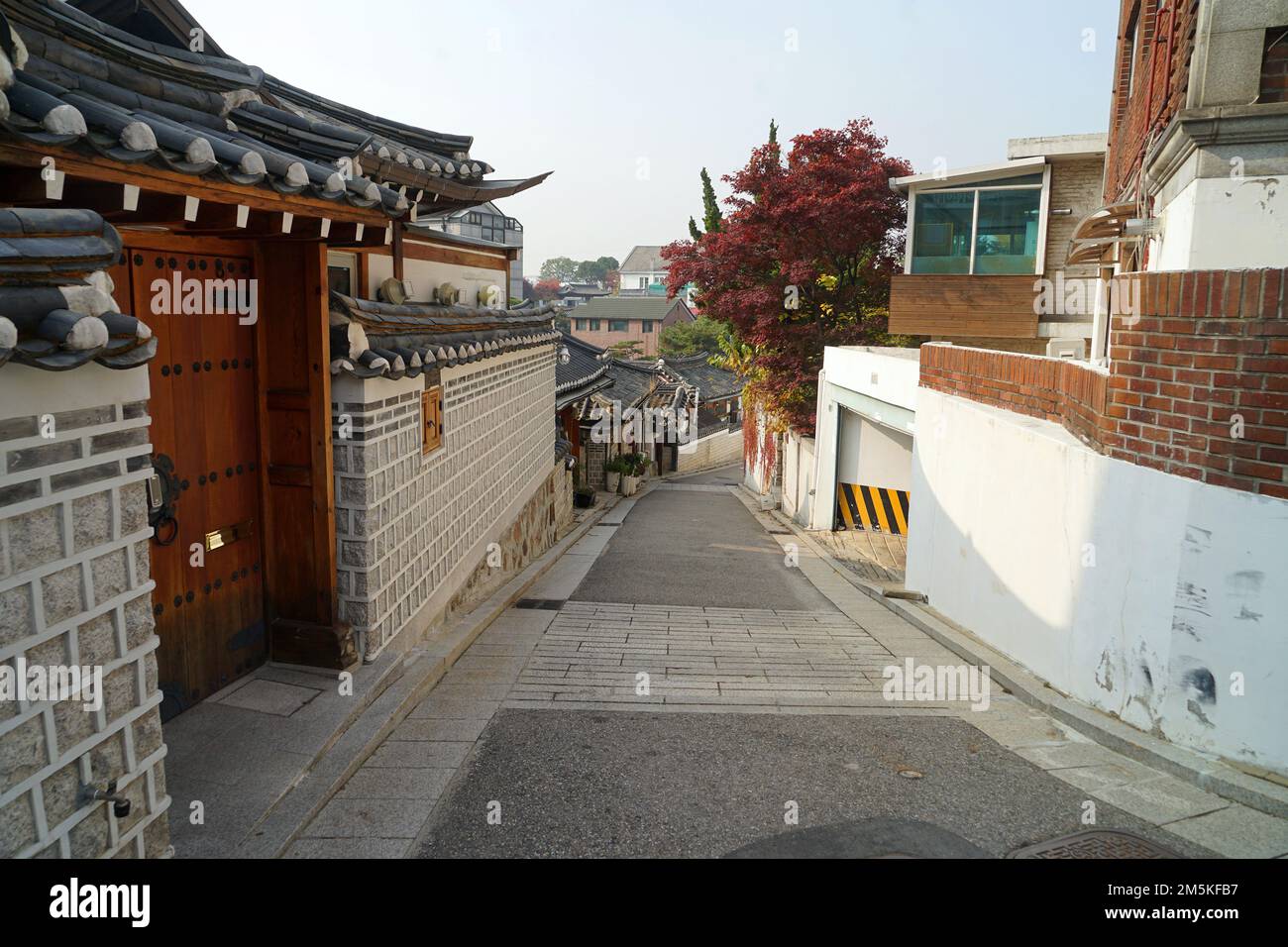 Hanok Village, Traditional Korean Destination Tour, Seoul, Korea Stock ...