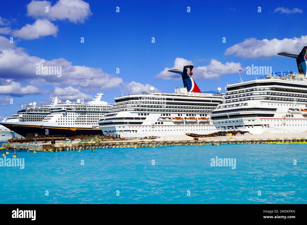 Miami, FL, USA 12 12 2022 View of the Beautiful Cruise ships in the ...