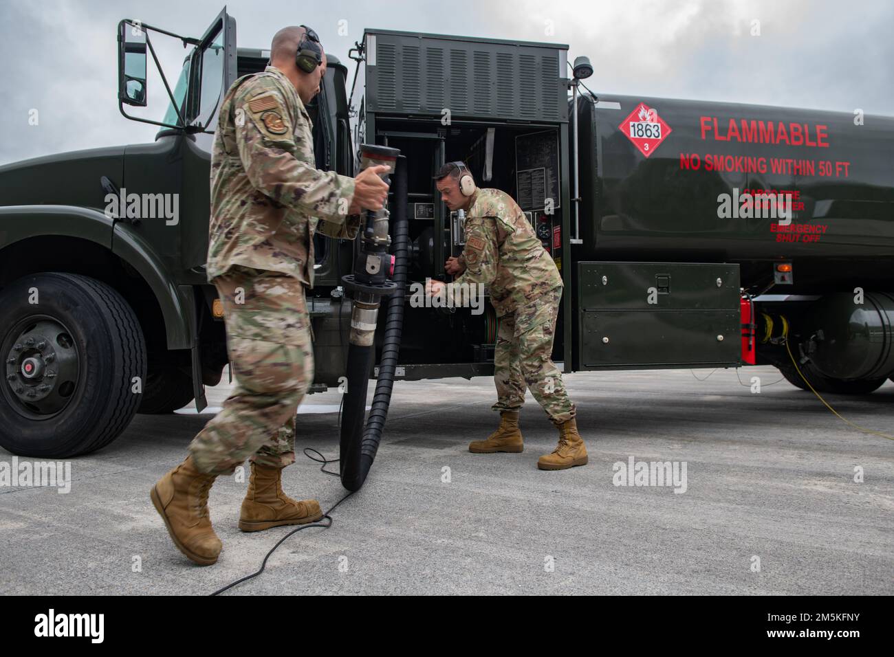 U.S. Air Force Tech. Sgt. Jesus Cintron Buitrago, left, 18th Logistics ...