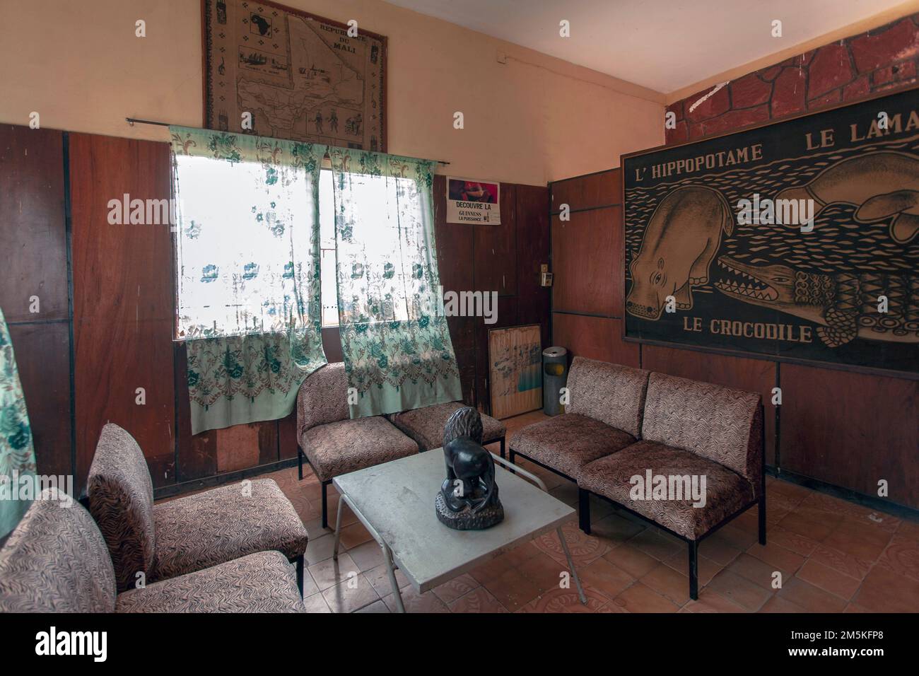 MALI, Bamako , central railway station waiting room Stock Photo - Alamy