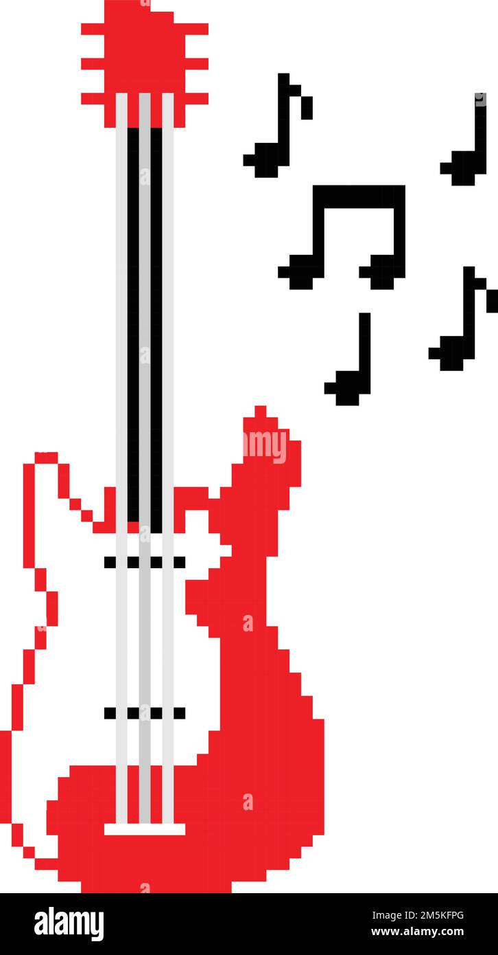 Guitar pixel Stock Vector Images - Alamy