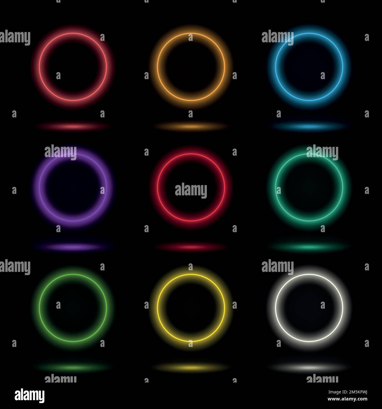 Neon blue circles design Stock Vector Images - Alamy