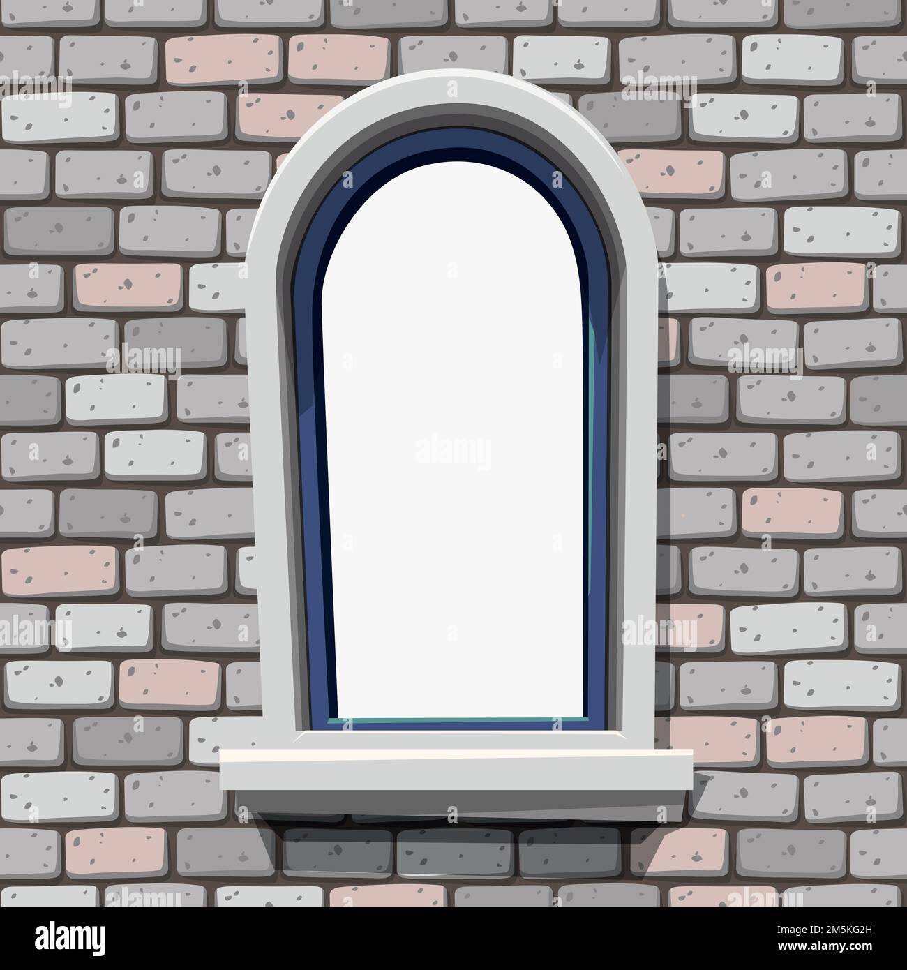 medieval window in stone wall front view Stock Vector Image & Art - Alamy