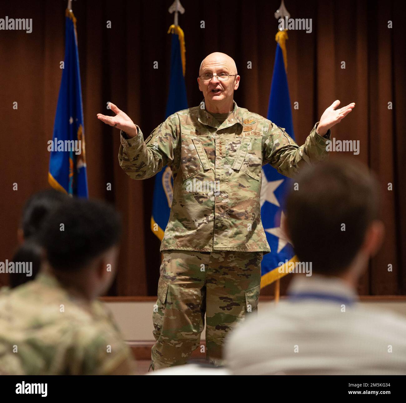 Gen. Arnold W. Bunch Jr., Air Force Materiel Command commander, gives closing remarks during Air ...