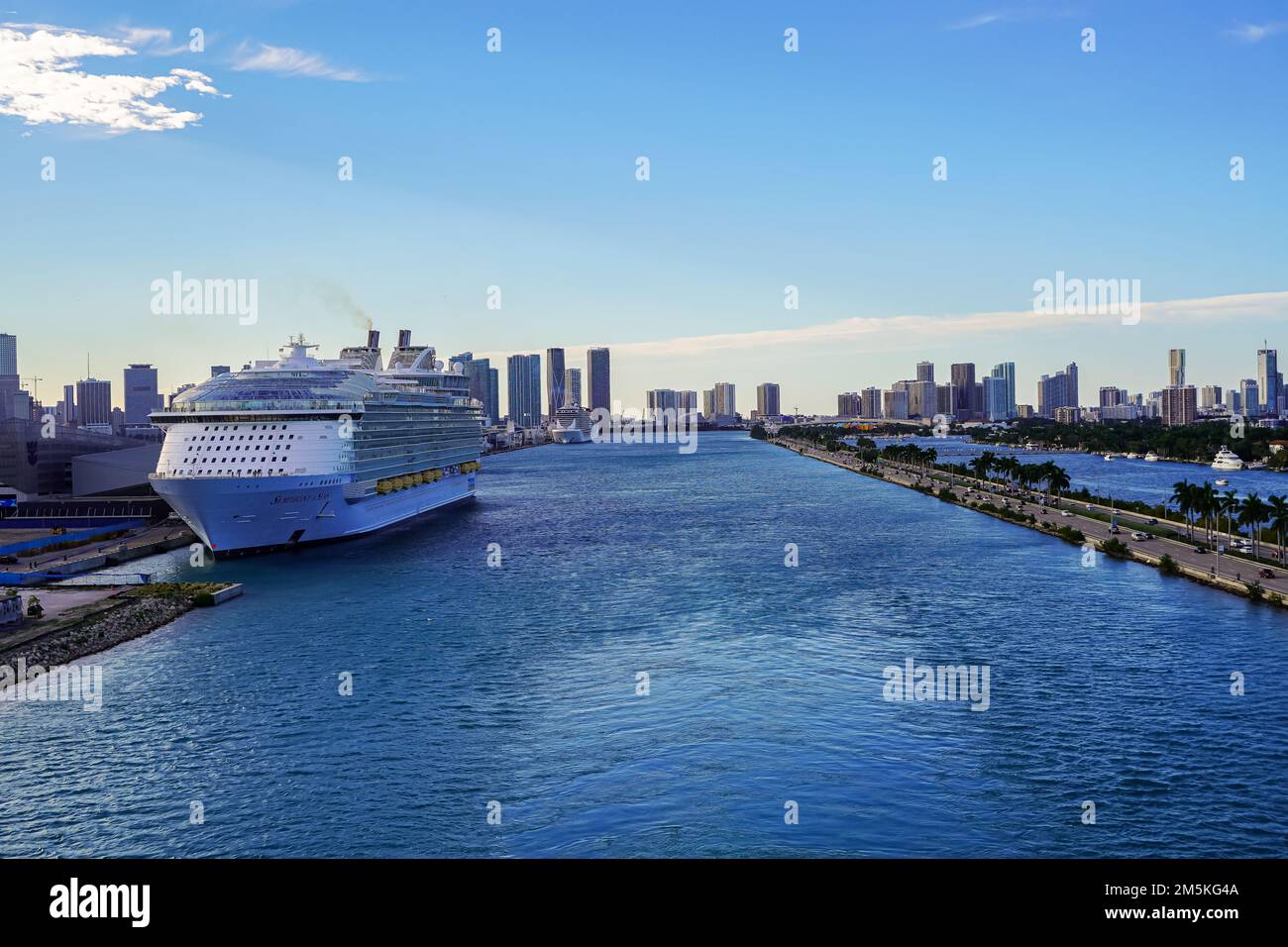 Miami, FL, USA 12 12 2022 View of the Beautiful Cruise ships in the ...
