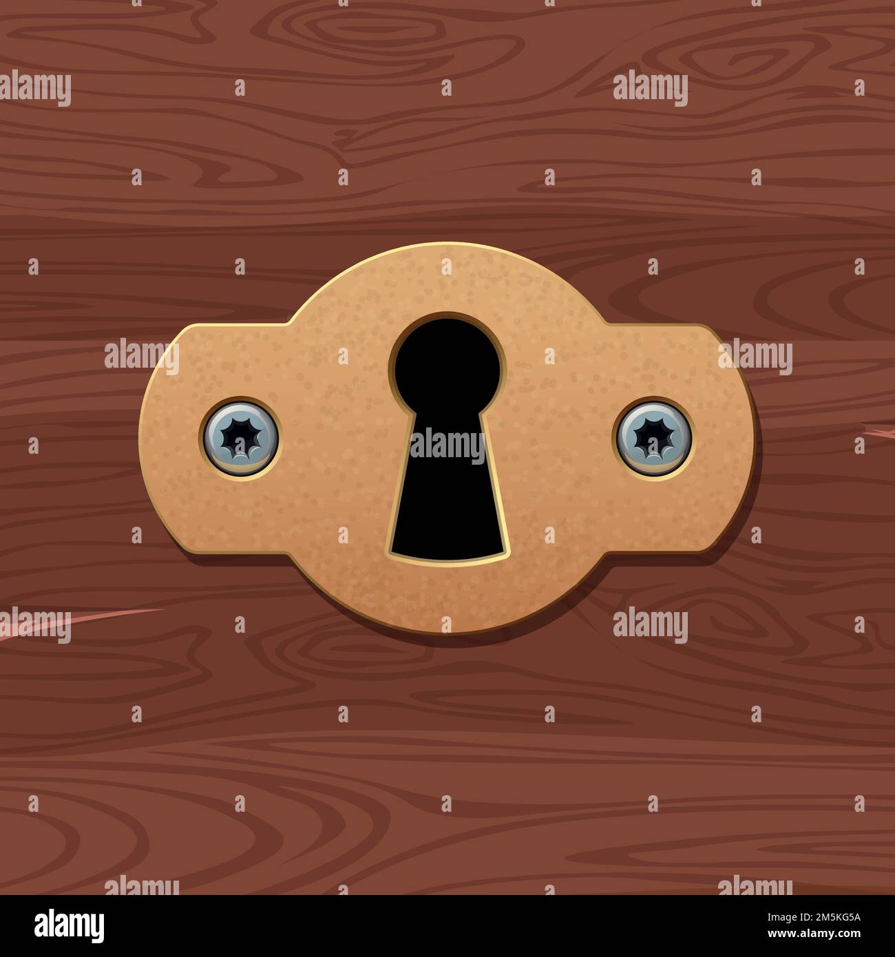 Vintage wooden door iron Stock Vector Images - Alamy