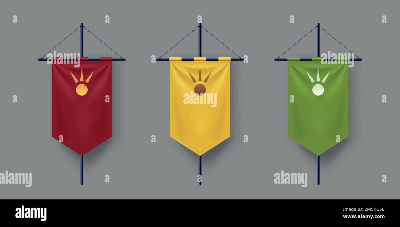 various medieva flags front view in set Stock Vector Image & Art - Alamy