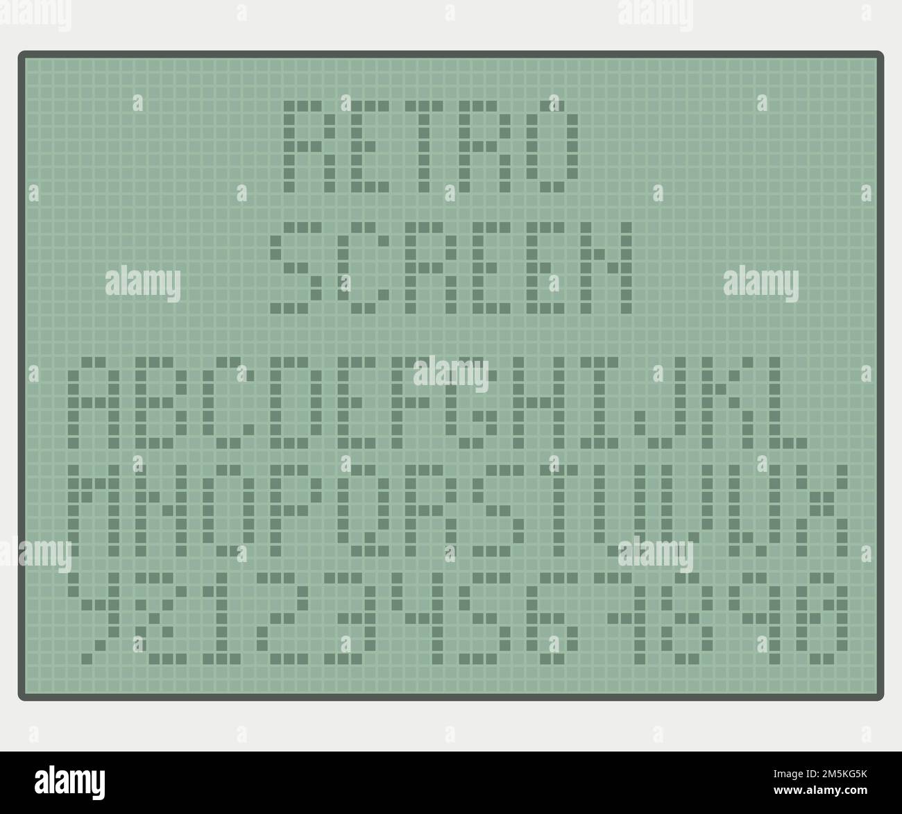 simple retro green color screen with alphabet Stock Vector Image & Art ...