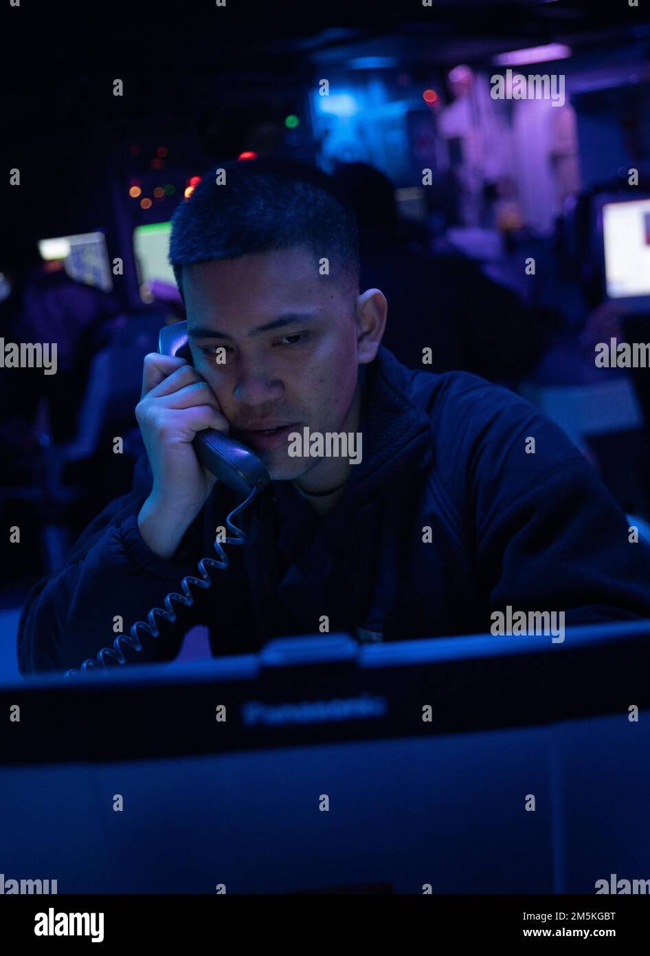 SOUTH CHINA SEA (March 22, 2022) Operations Specialist 2nd Class Jake ...