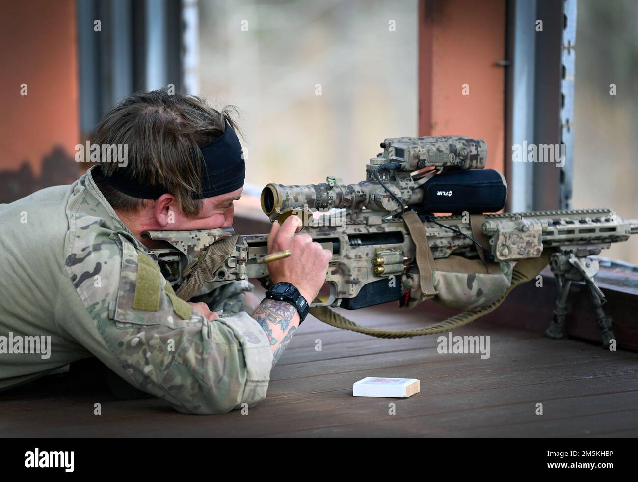 A competitor in the United States Army Special Operations Command ...