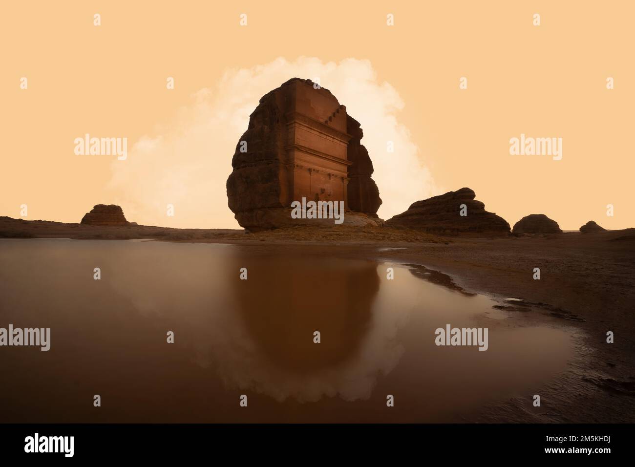 View of the Madain Saleh in Saudi Arabia An extraordinary landscape of ...