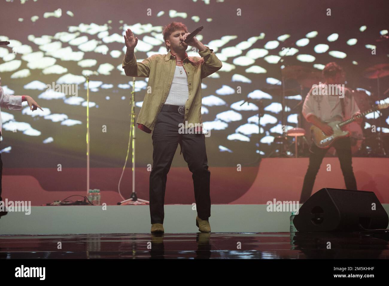 Madrid, Spain. 29th Dec, 2022. Singer Dani Fernandez performs during ...