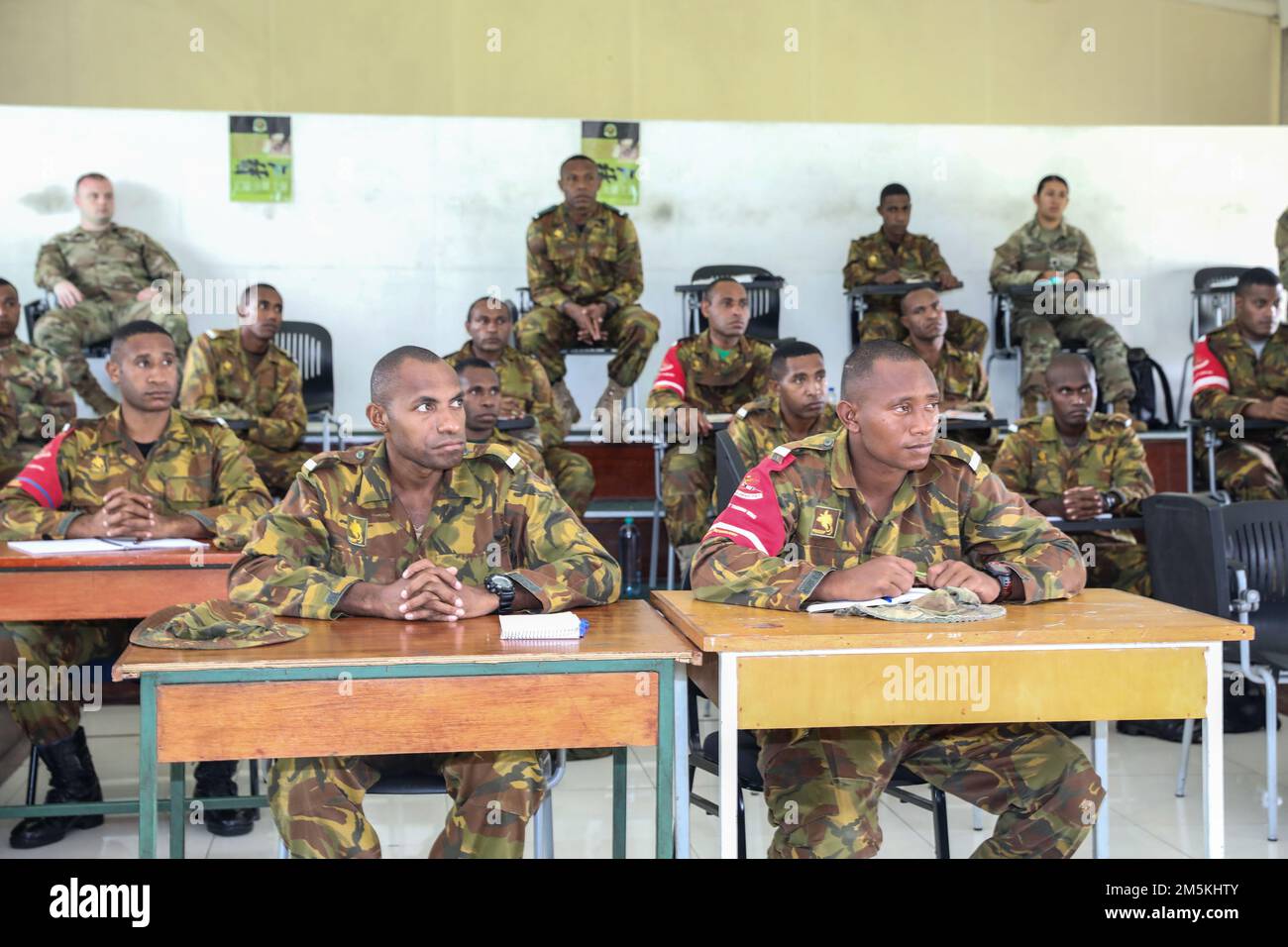 U.S. Army Soldiers from the 130th Engineer Brigade train the Papua New ...