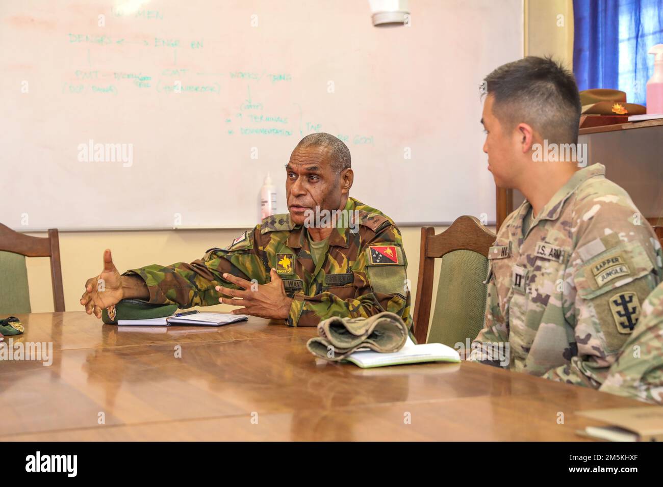 U.S. Army Soldiers from the 130th Engineer Brigade train the Papua New ...