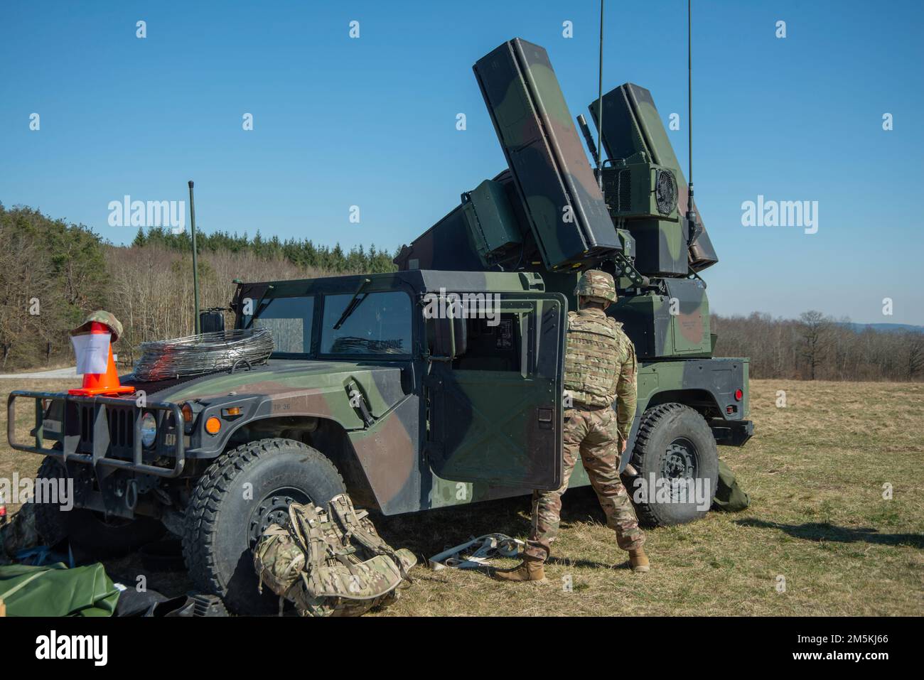 U.S. Soldiers with 5th Battalion, 4th Air Defense Artillery Regiment (5 ...