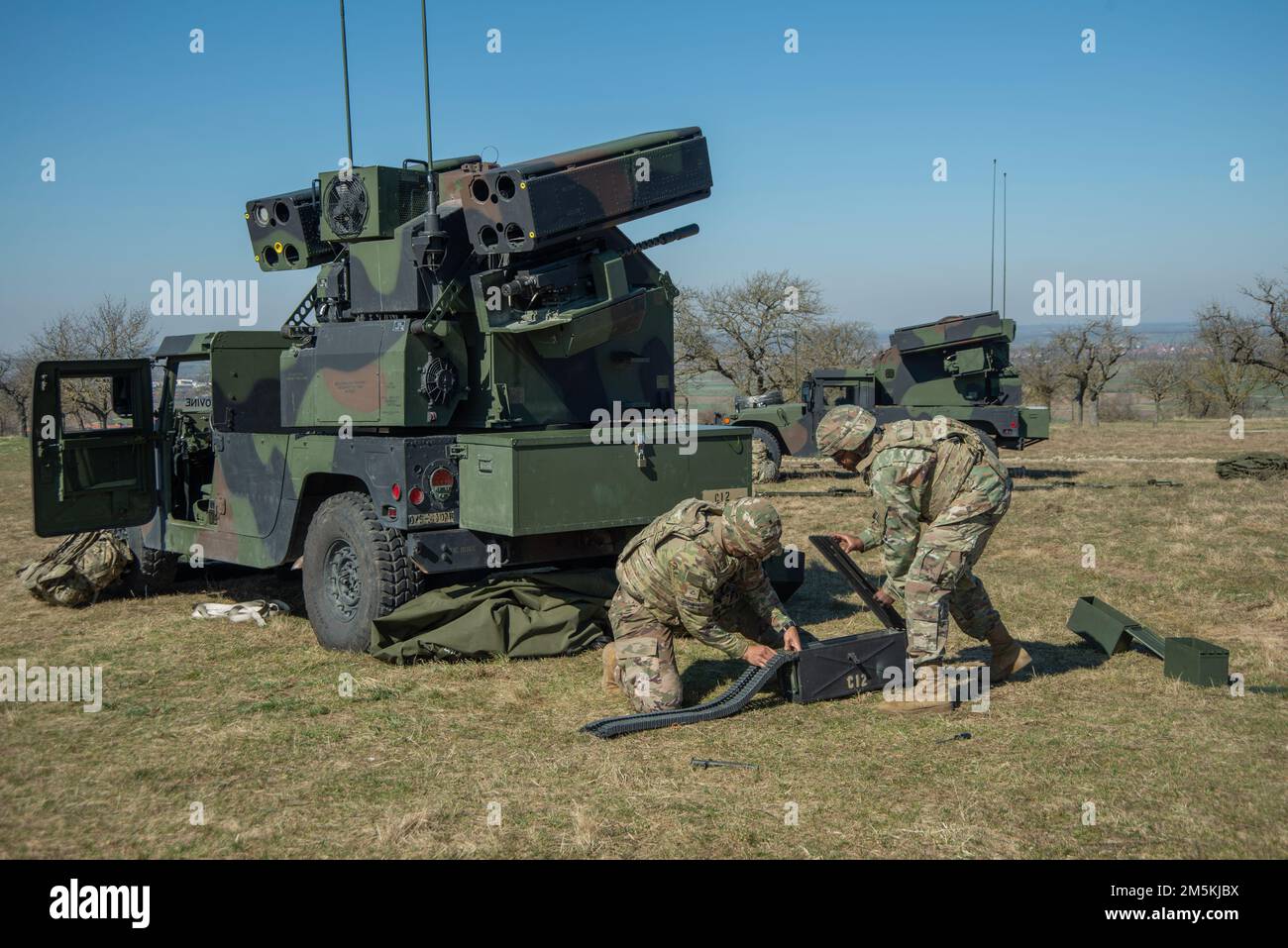 U.S. Soldiers with 5th Battalion, 4th Air Defense Artillery Regiment (5 ...