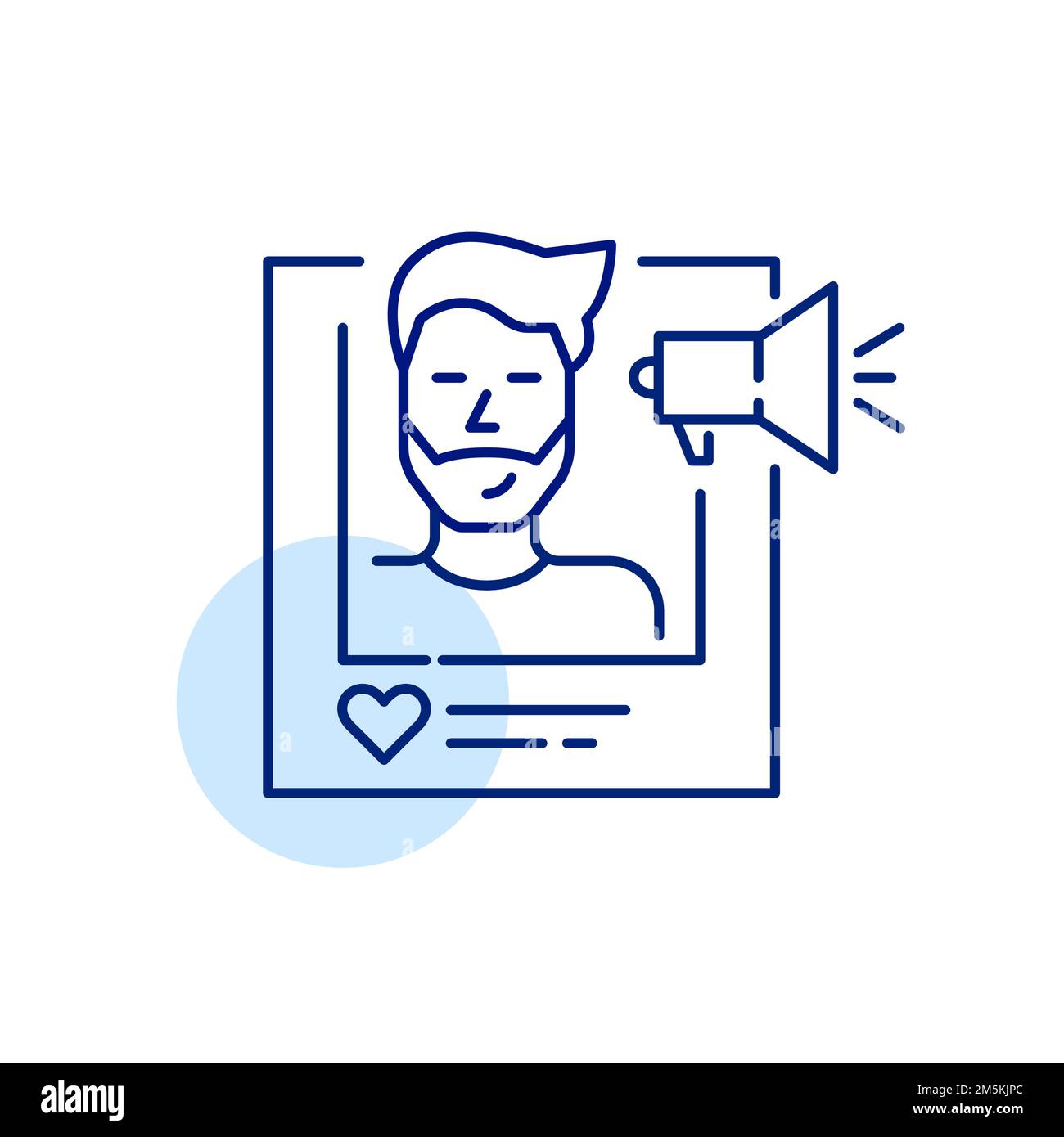 Advertisement in personal blog. Pixel perfect, editable stroke line ...