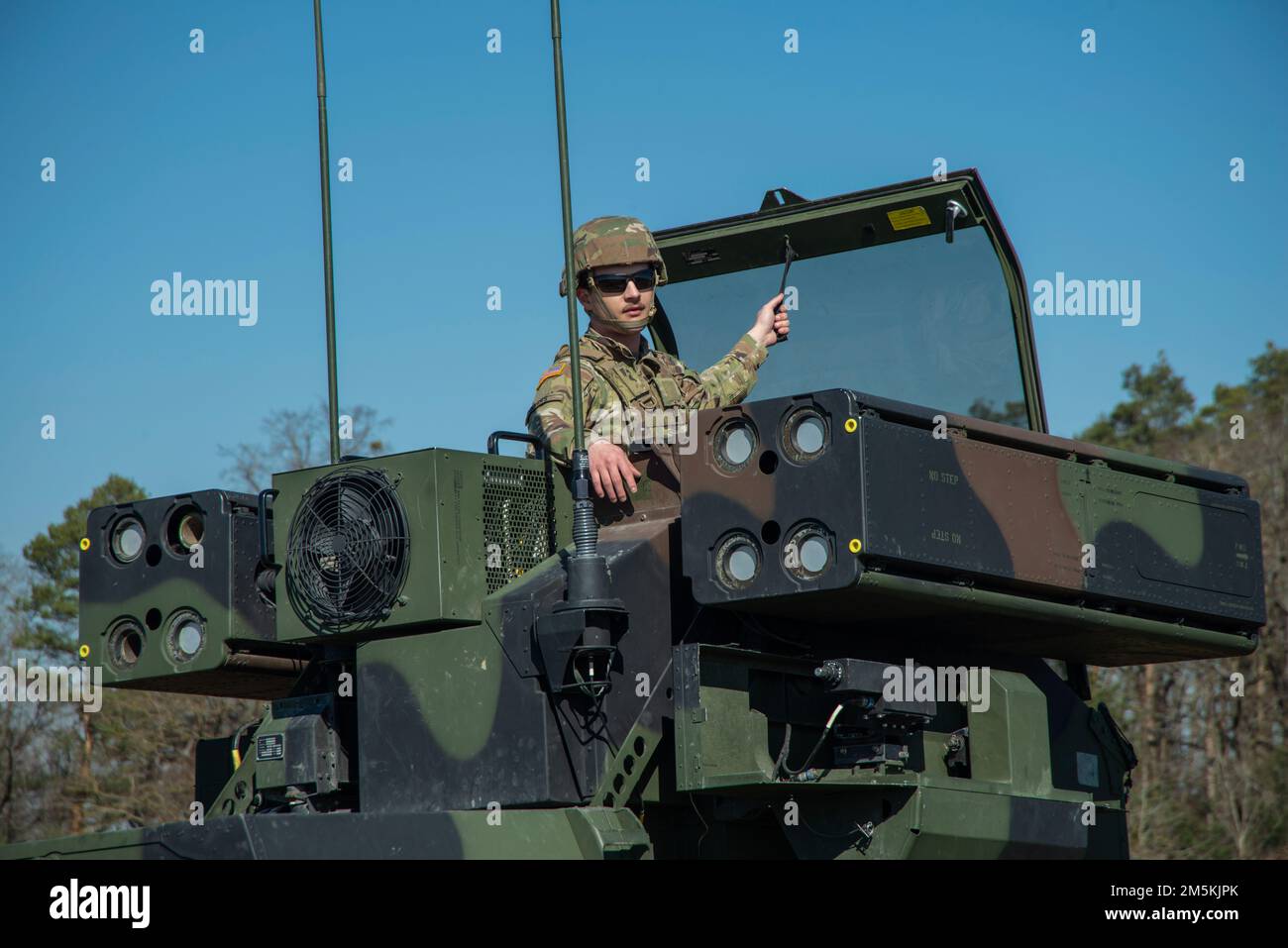 U.S. Soldiers with 5th Battalion, 4th Air Defense Artillery Regiment (5 ...