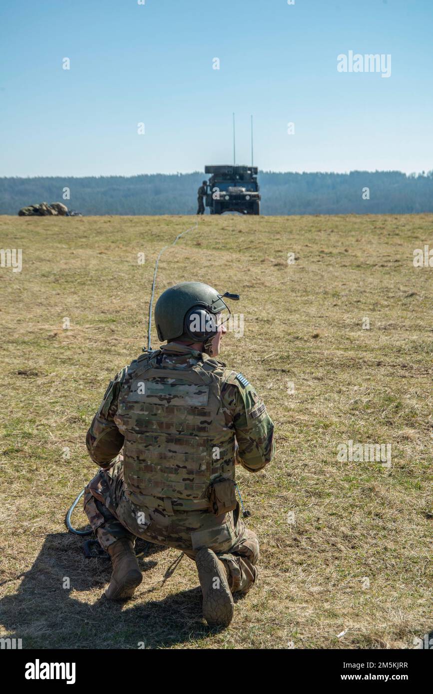 U.S. Soldiers with 5th Battalion, 4th Air Defense Artillery Regiment (5 ...