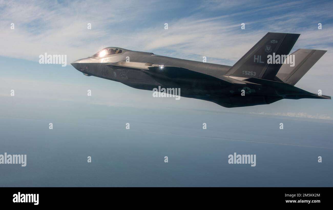 An F-35A Lightning II assigned to the 4th Fighter Squadron, Hill Air ...