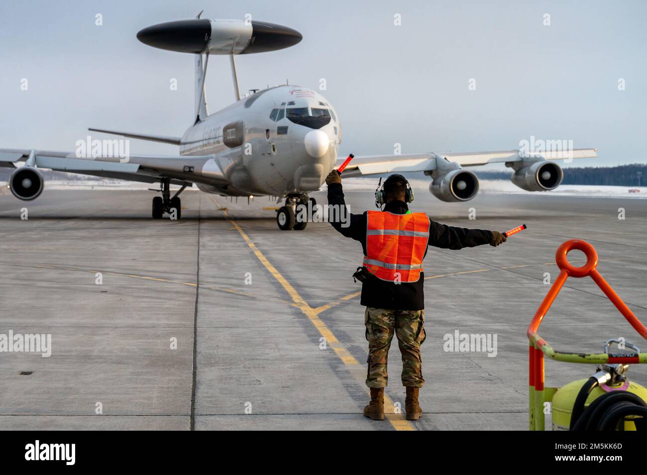 U.S. Air Force Airman 1st Class Chris Finch, a 962nd Aircraft ...