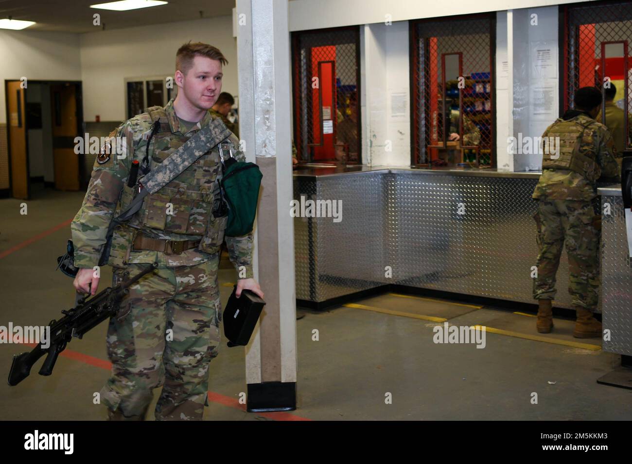 Members of the 5th Security Forces Squadron arm up on Minot Air Force ...