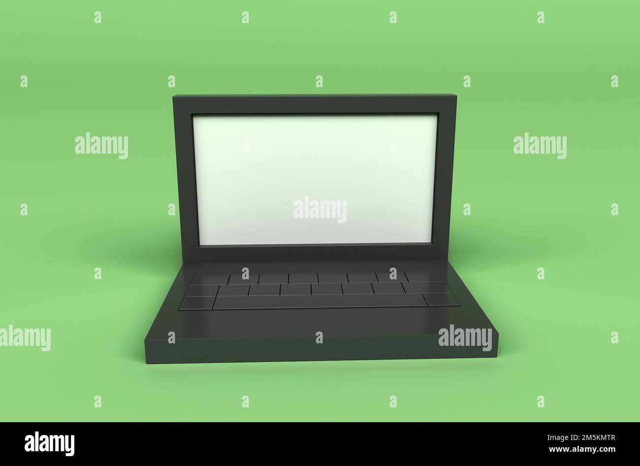 minimal laptop icon 3d illustration on white background Stock Photo - Alamy