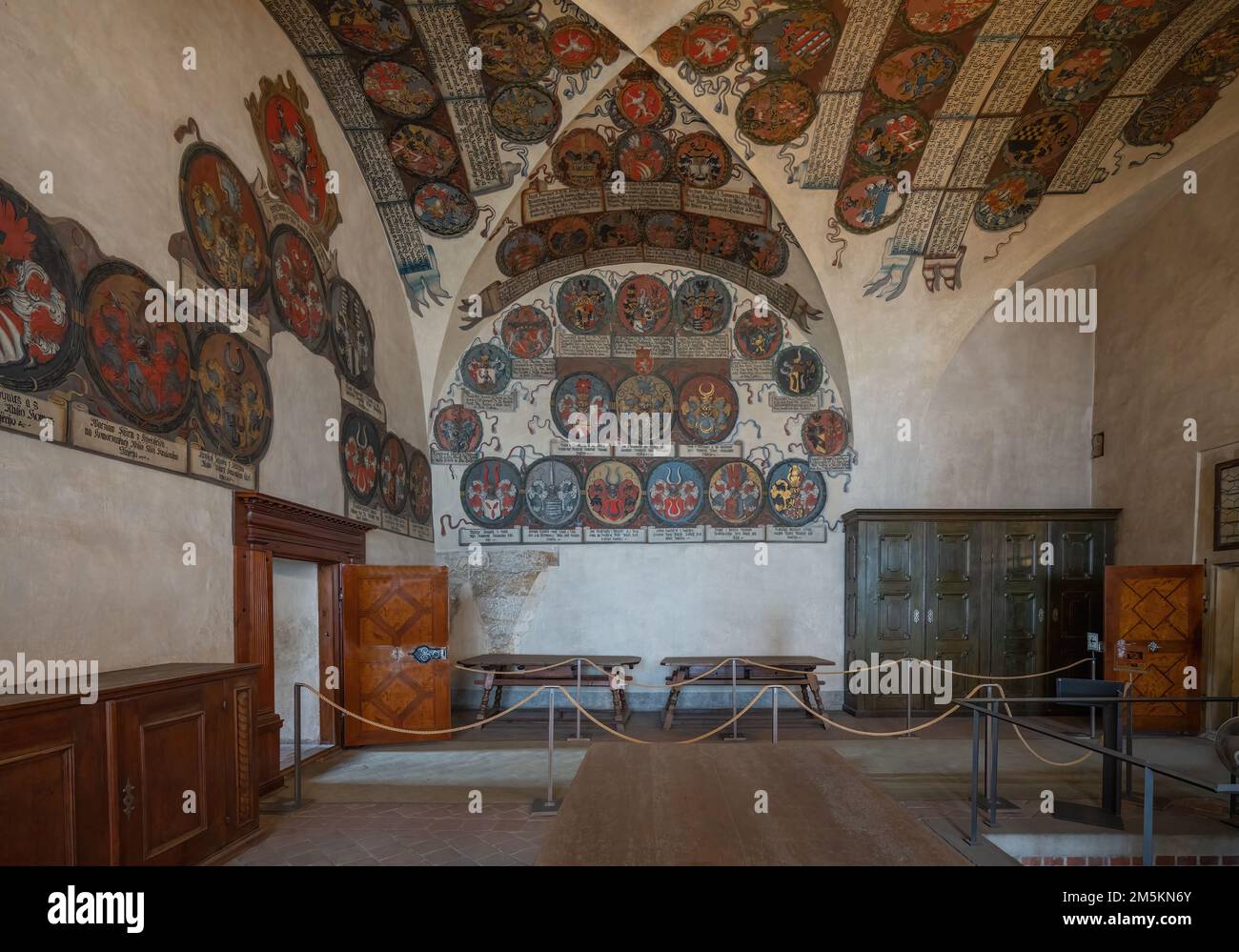 Land Rolls with Coat of Arms in the Old Royal Palace at Prague Castle ...