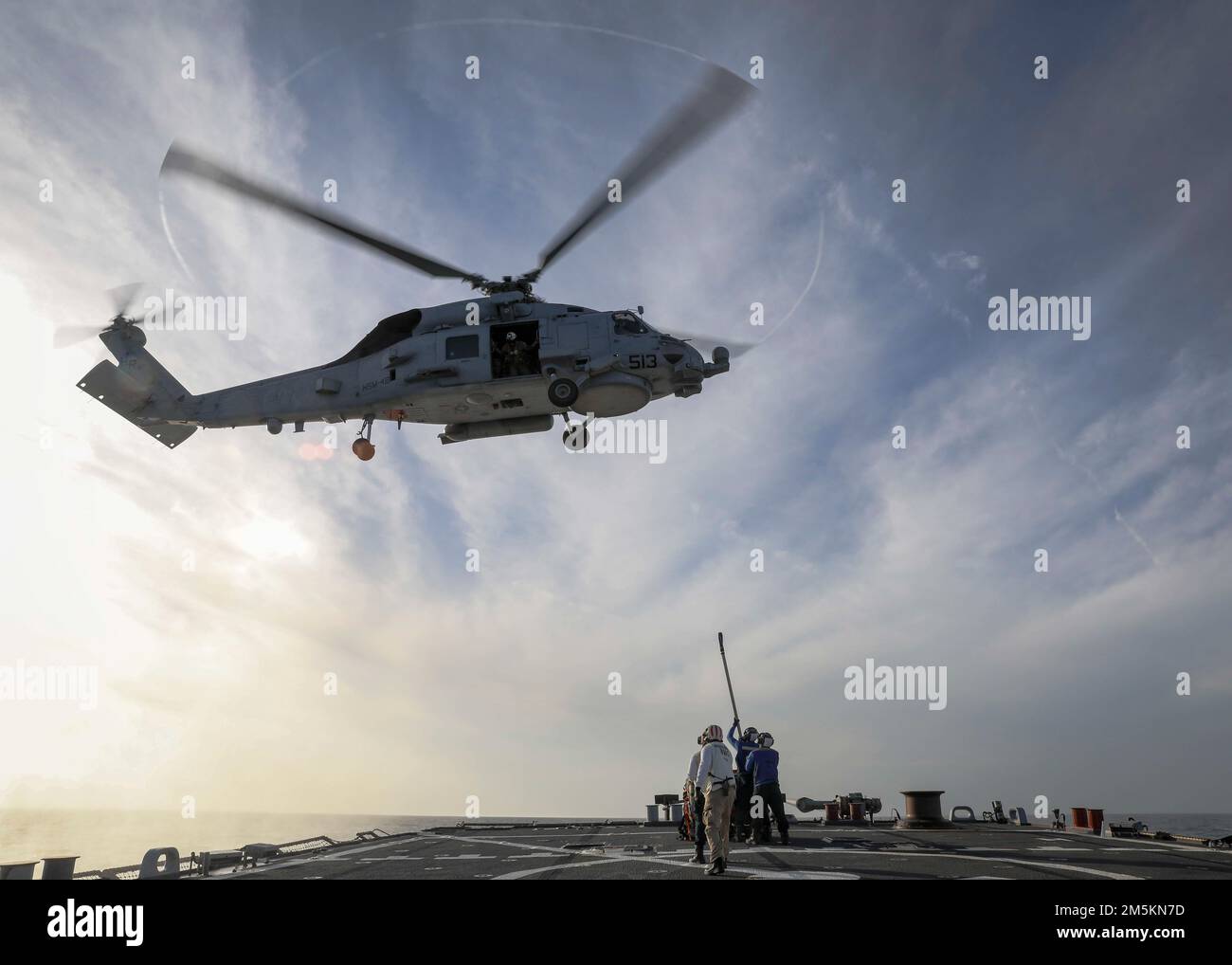ATLANTIC OCEAN (March 22, 2022) – Sailors practice a vertical ...