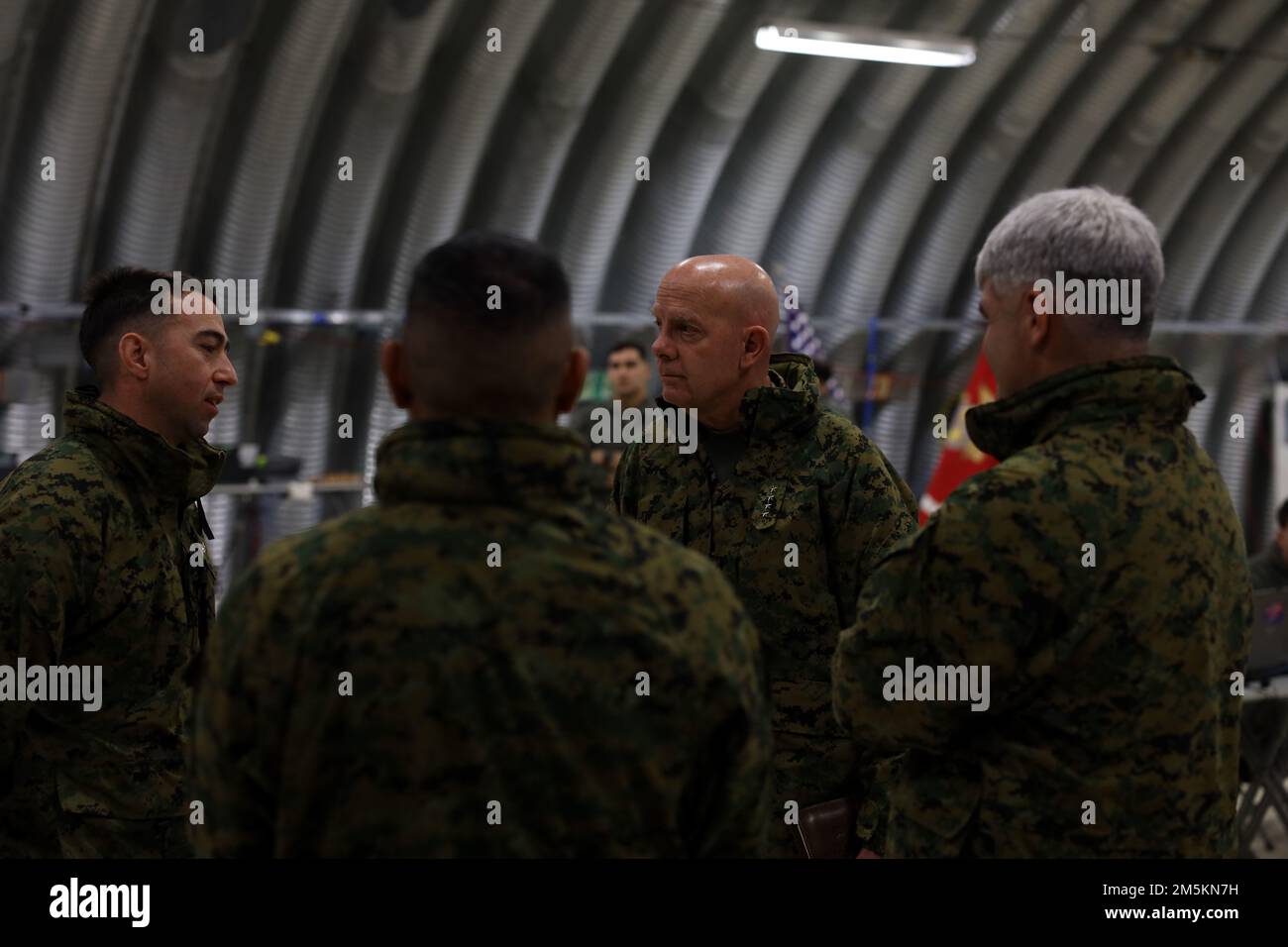 The Commandant of the Marine Corps, Gen. David H. Berger, speaks with ...