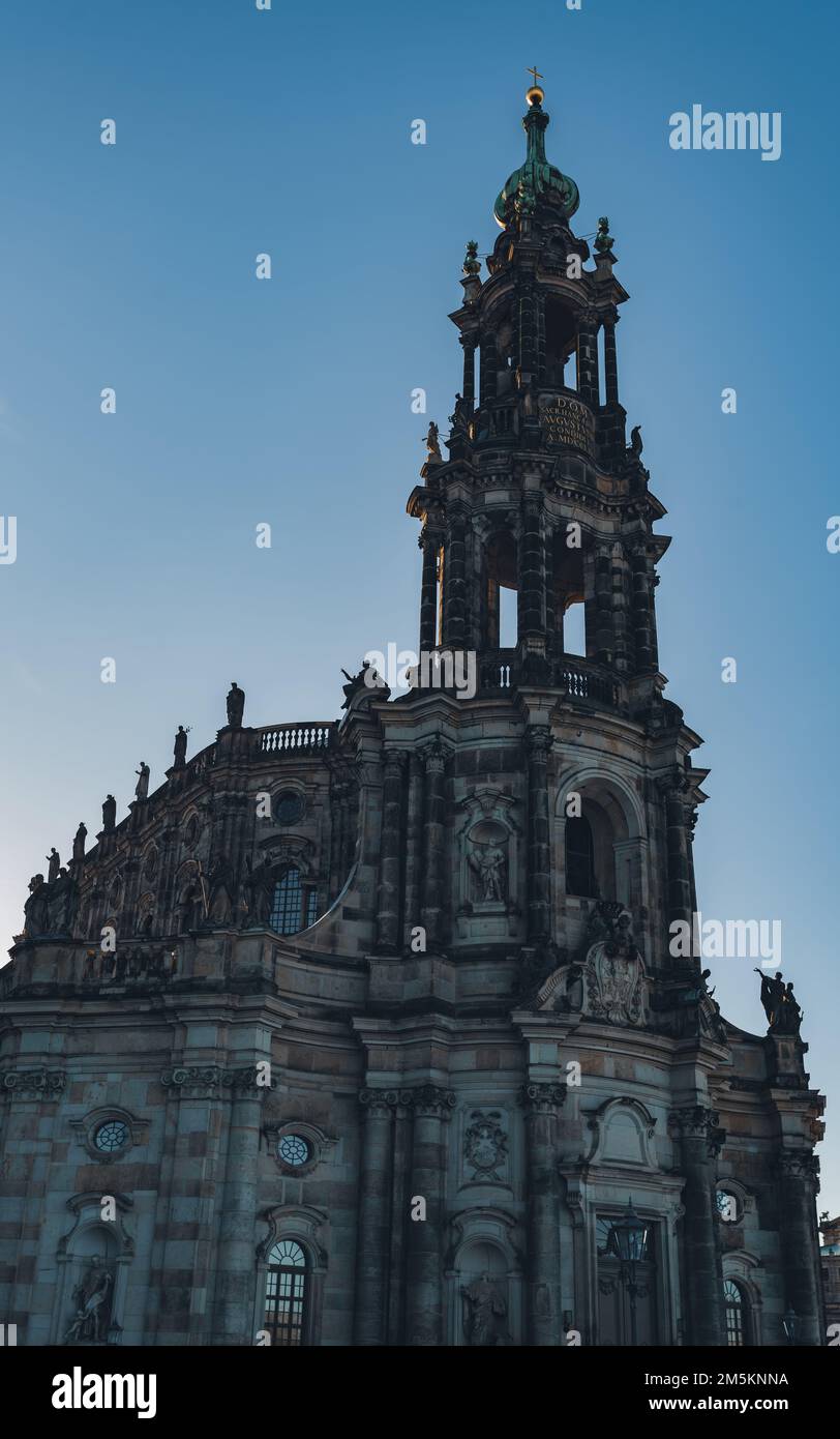 The exterior of a gothic church, vertical Stock Photo - Alamy