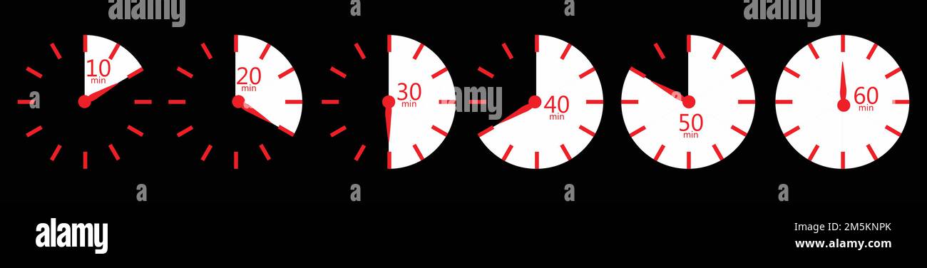 Timer and clock icon set. Time symbol flat icon. Stopwatch, timer ...