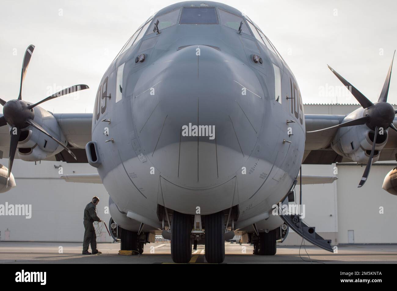 U.S. Marines with Marine Aerial Refueler Transport Squadron (VMGR) 152 ...