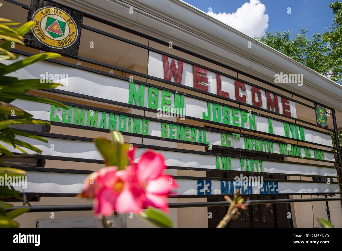 The headquarters of the Philippine Army 7th Infantry Division displays ...