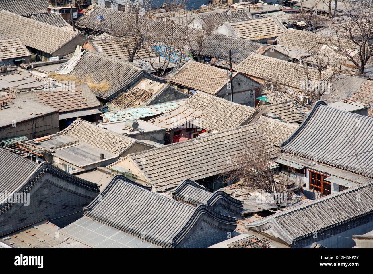 China,Beijing street in hutong neighbourhood Stock Photo - Alamy