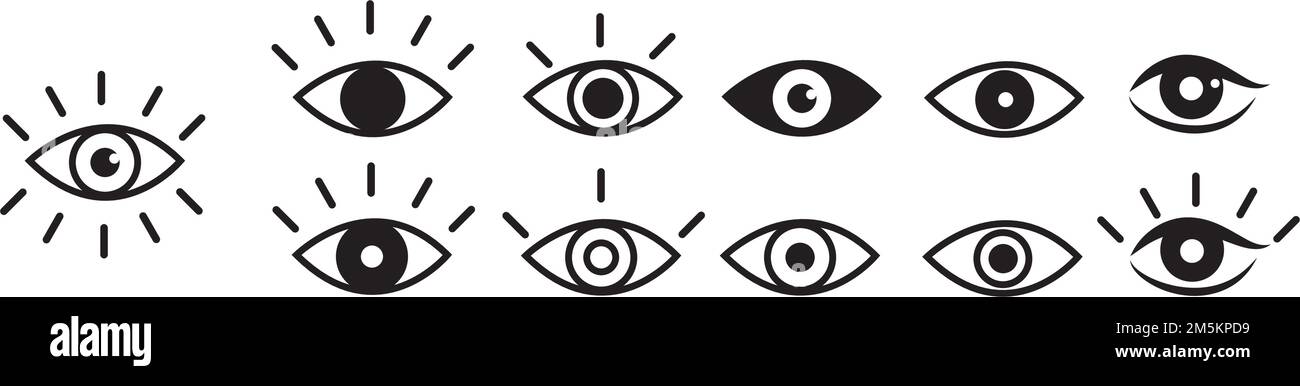 A set of eye icons, Eyesight symbol Stock Vector Image & Art - Alamy