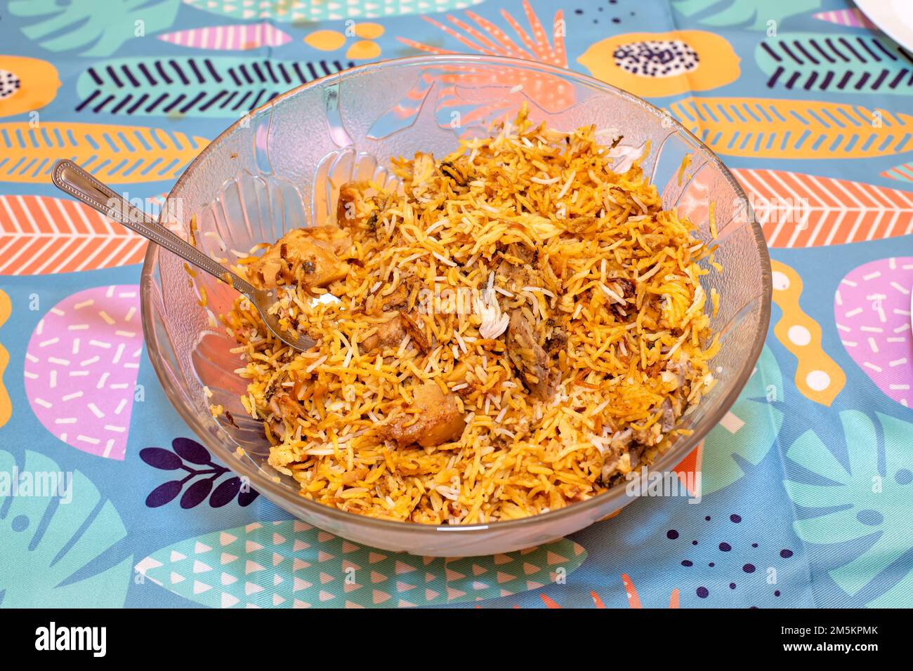 Spicy delicious basmati rice chicken biryani hi-res stock photography ...