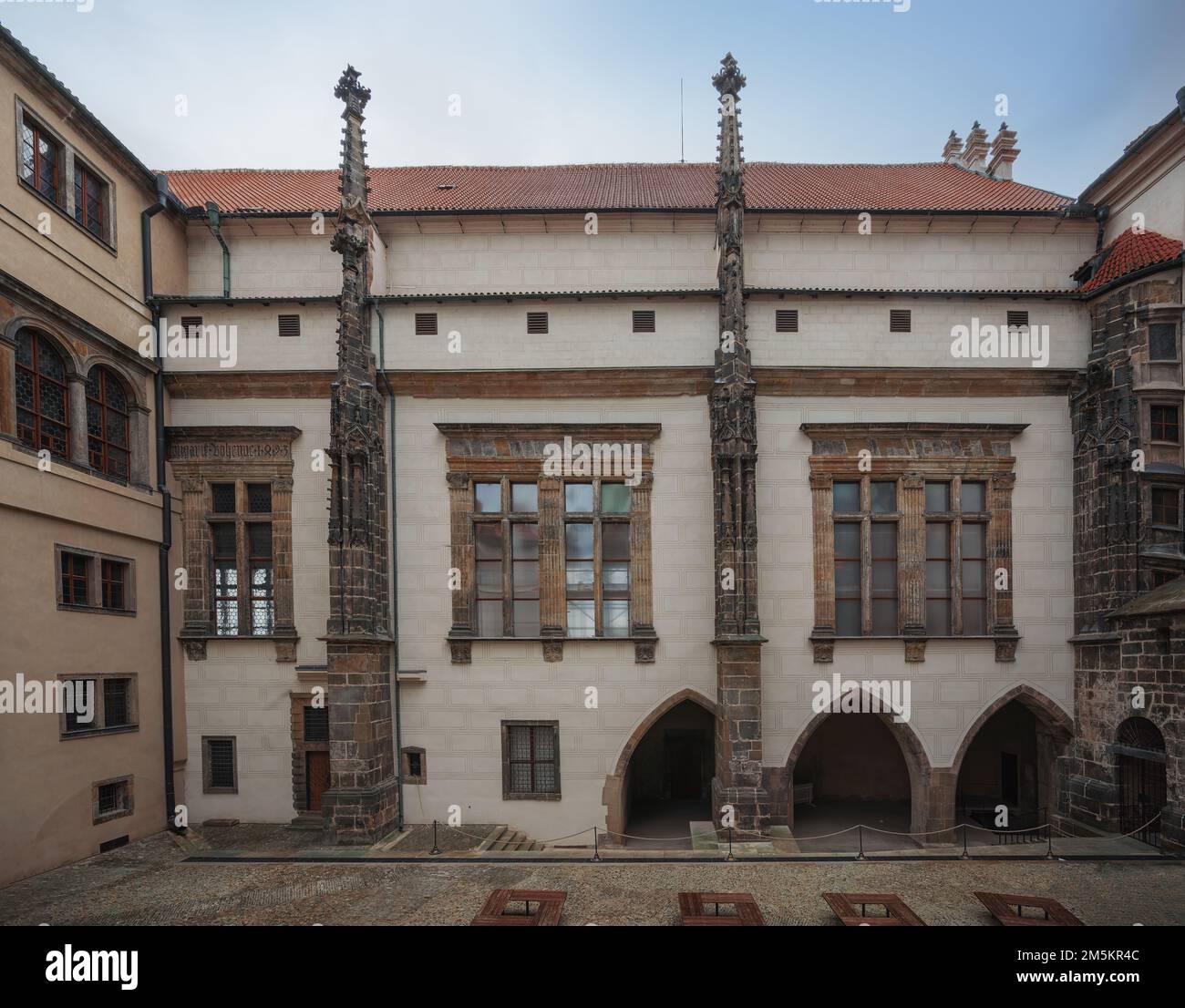 Old Royal Palace Exterior at Prague Castle - Prague, Czech Republic ...
