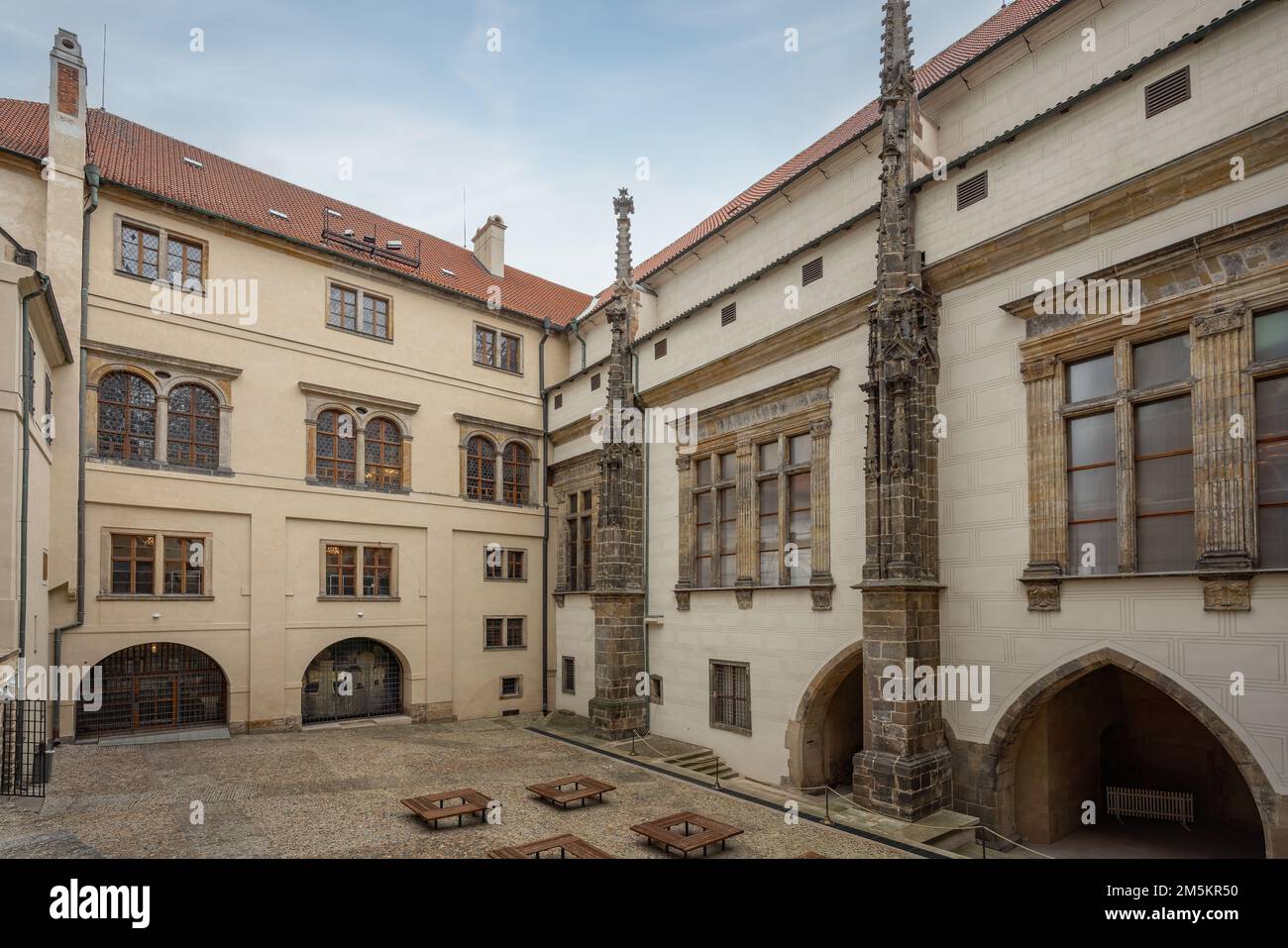 Old Royal Palace Exterior at Prague Castle - Prague, Czech Republic ...
