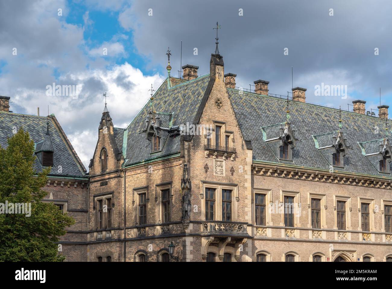 New Provost Residence at St George Square in Prague Castle - Prague, Czech Republic Stock Photo ...